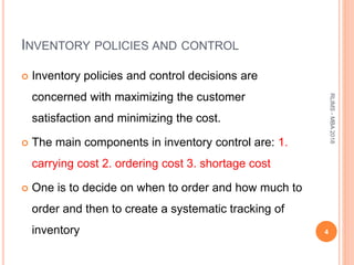 Unit 4 inventory management policies | PPTX