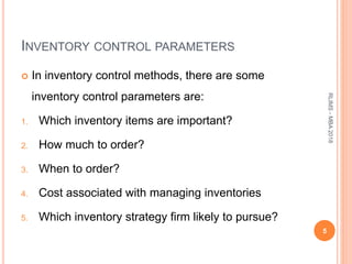 Unit 4 inventory management policies | PPTX