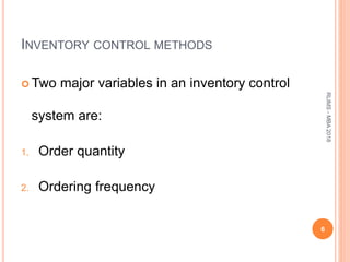 Unit 4 inventory management policies | PPTX