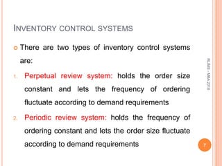 Types Of Inventory Control Systems