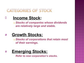 Unit 4: Investments Notes | PPT