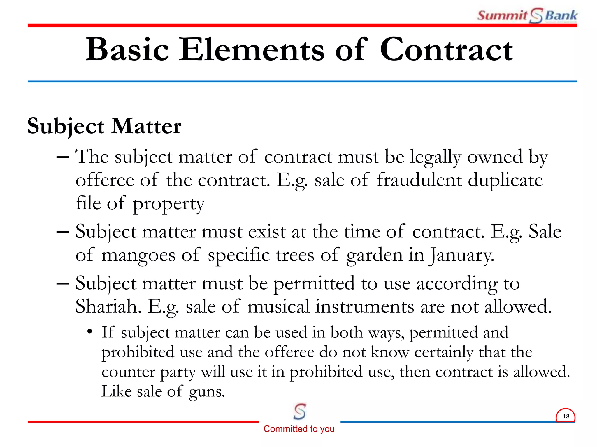Unit 4 (islamic law of contract) | PPTX