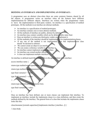 Unit4 java | DOCX | Programming Languages | Computing