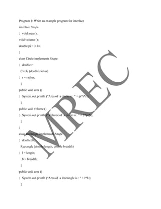 Unit4 java | DOCX | Programming Languages | Computing