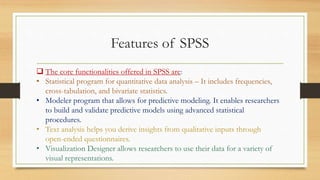 Application of Excel and SPSS software for statistical analysis- Biostatistics and Research ...