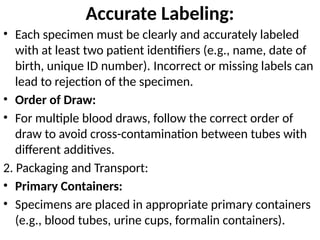 Laboratory work flow medical laboratory for proper work flow | PPTX