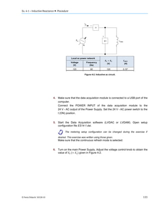 Power Circuits and Transformers-Unit 4 Labvolt Student Manual | PDF