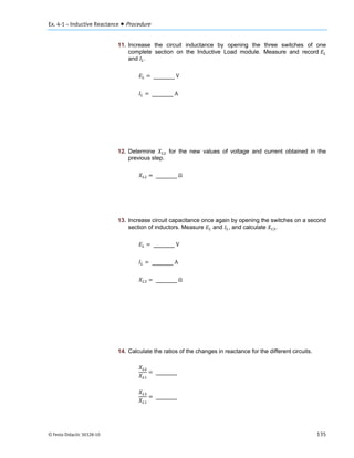 Power Circuits and Transformers-Unit 4 Labvolt Student Manual | PDF