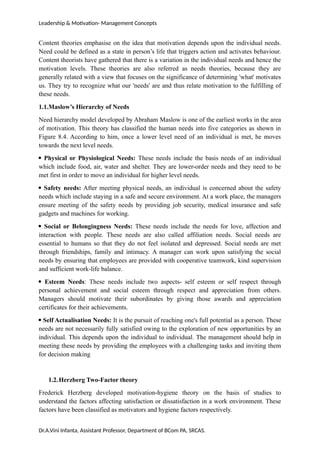 LEADERSHIP THEORY AND MOTIVATION THEORY. | DOCX