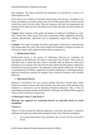 LEADERSHIP THEORY AND MOTIVATION THEORY. | DOCX