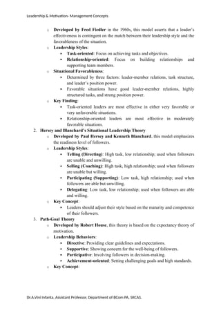 LEADERSHIP THEORY AND MOTIVATION THEORY. | DOCX