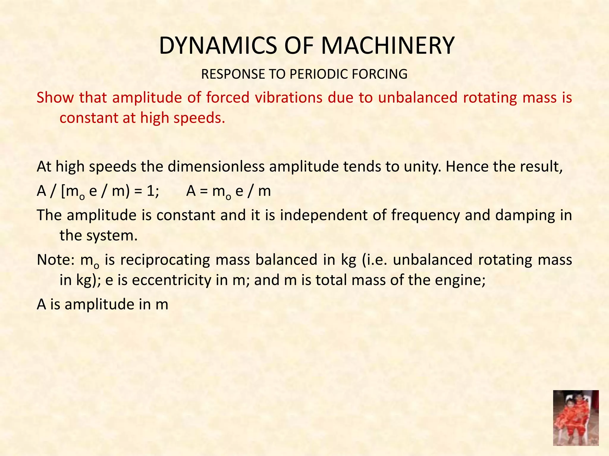 Dynamics of Machinery Unit IV | PPTX