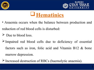Unit 4, Lecture 34 (Old).pptx HEMATINICS | PPTX
