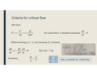 Fluid Mechanics Unit 4 Notes Flow in Open channel | PDF