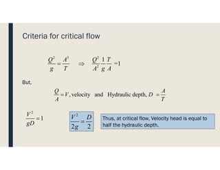 Fluid Mechanics Unit 4 Notes Flow in Open channel | PDF