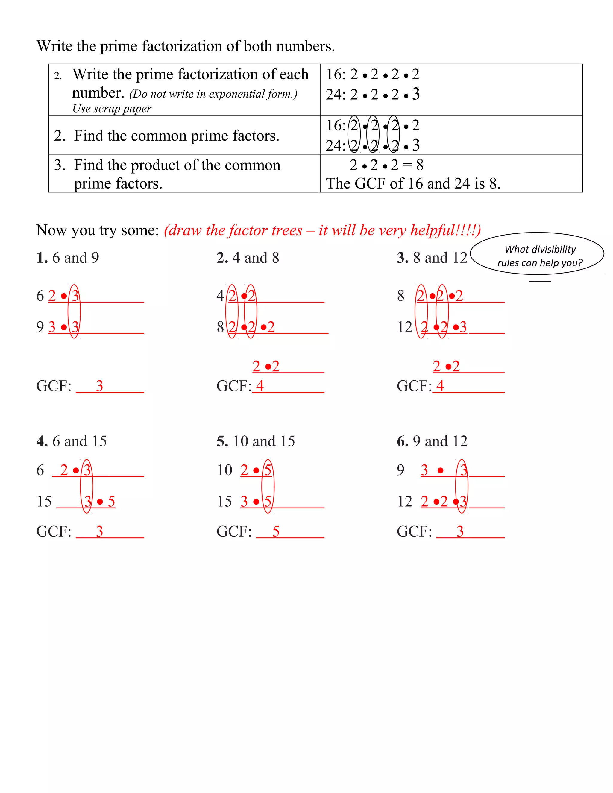 Unit 4 lesson 3 greatest common factor | PDF