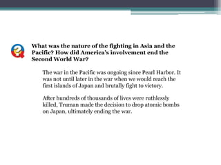 Unit 4 lesson 6 victory in the pacific | PPTX | Death, Injury, or ...