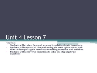 Unit 4 lesson 7 | PPT
