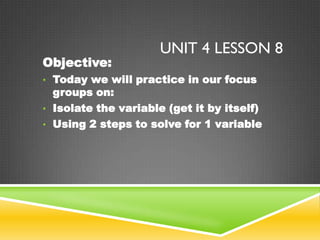 Unit 4 lesson 8 | PDF