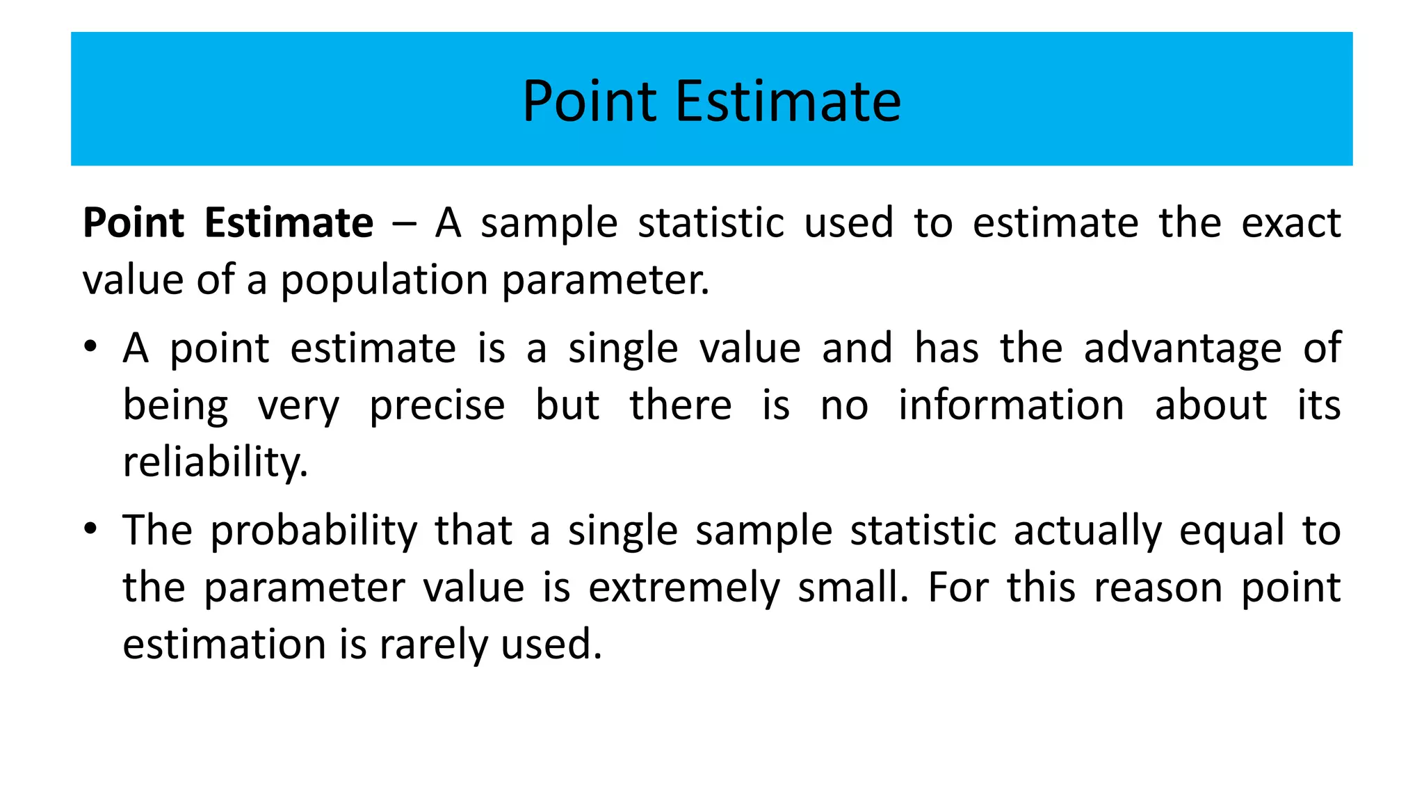 Statistical inference: Estimation | PPTX