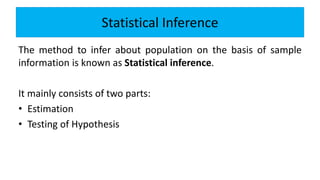Statistical inference: Estimation | PPTX