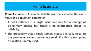 Statistical inference: Estimation | PPTX