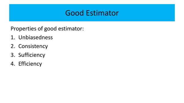 Statistical inference: Estimation | PPTX