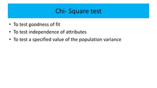 Testing of hypothesis - Chi-Square test | PPT