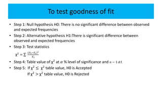 Testing of hypothesis - Chi-Square test | PPT
