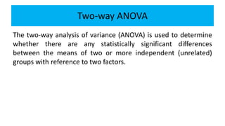F test and ANOVA | PPTX