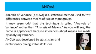 F test and ANOVA | PPTX