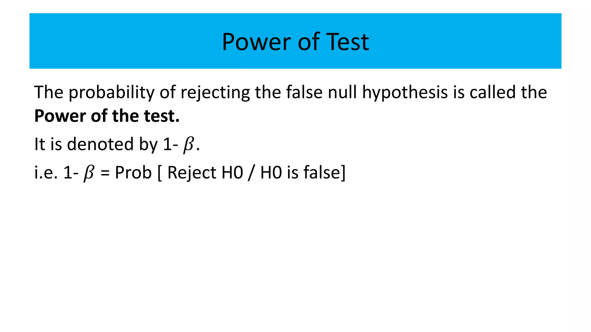 Testing of hypothesis - large sample test | PPTX