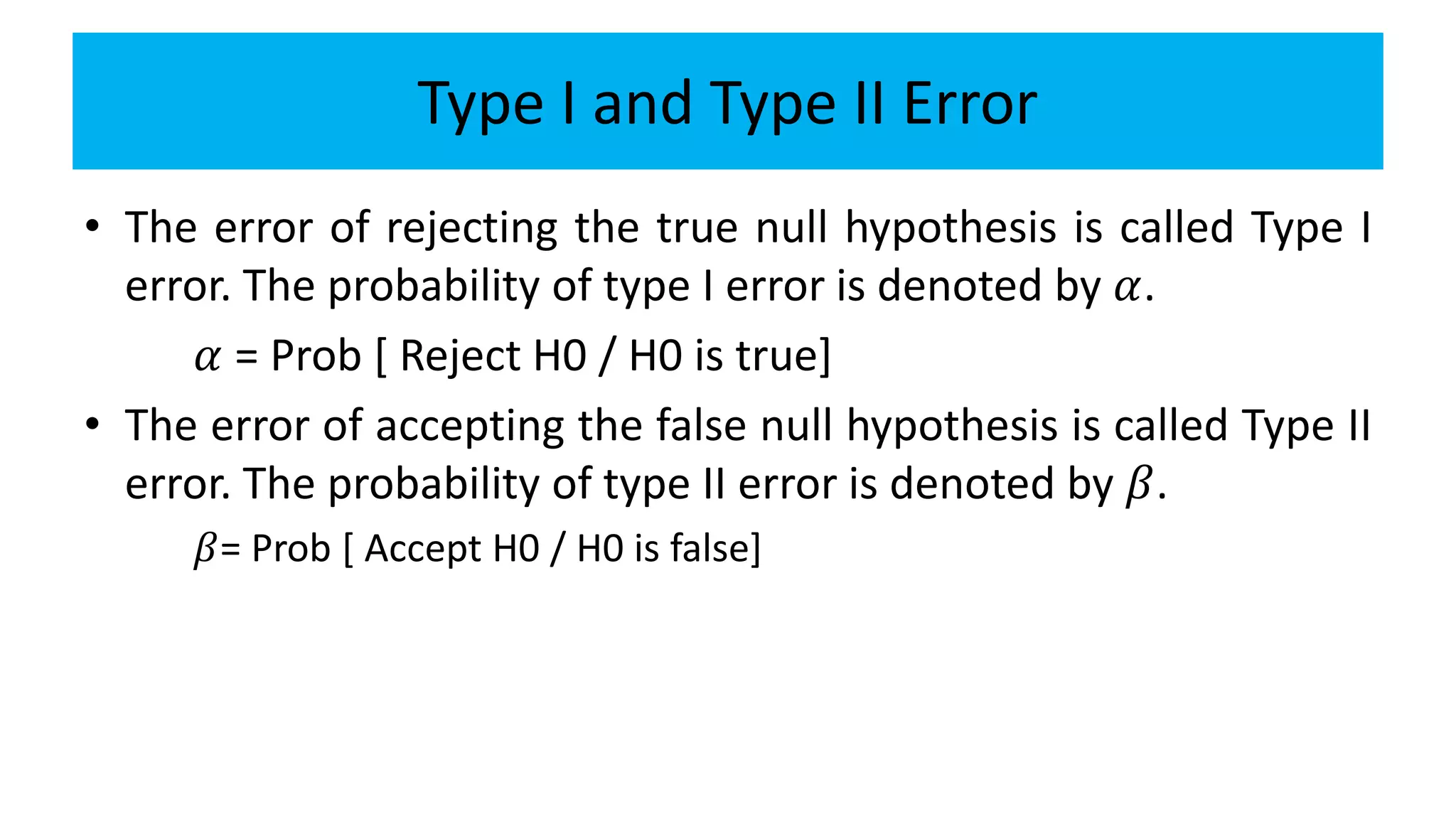 Testing of hypothesis - large sample test | PPTX