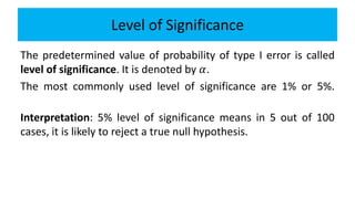 Testing of hypothesis - large sample test | PPTX