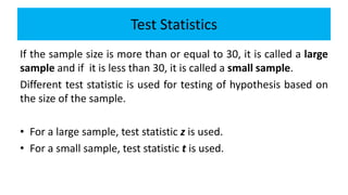 Testing of hypothesis - large sample test | PPTX