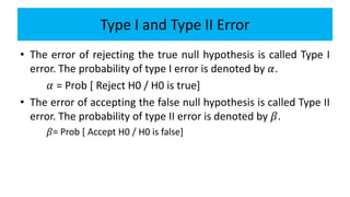Testing of hypothesis - large sample test | PPTX