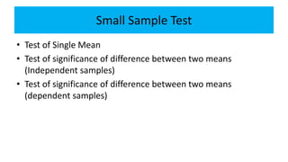 Small sample test | PPTX