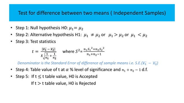 Small sample test | PPTX