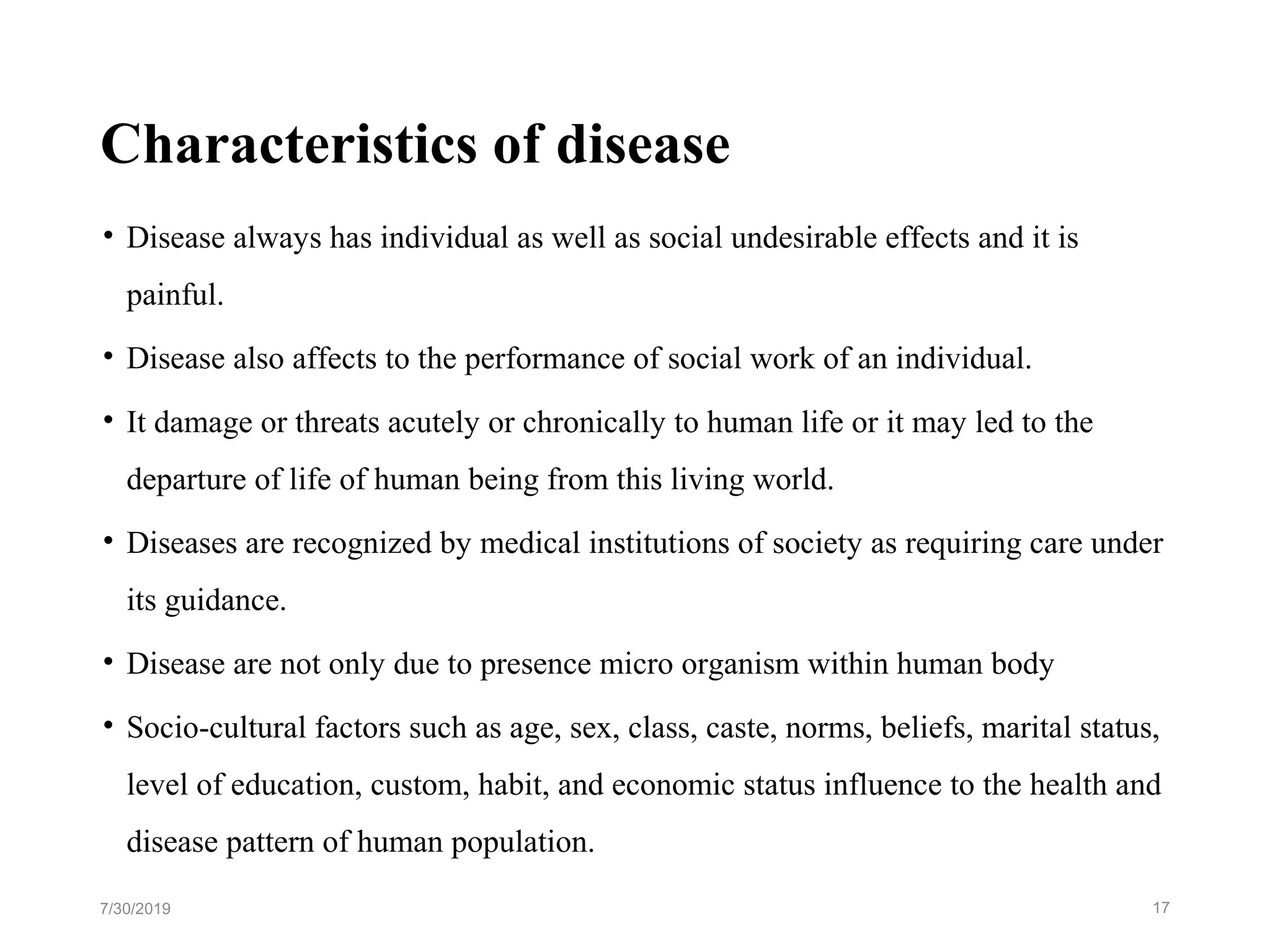 Health and diseases in different stages of human evolution | PPT