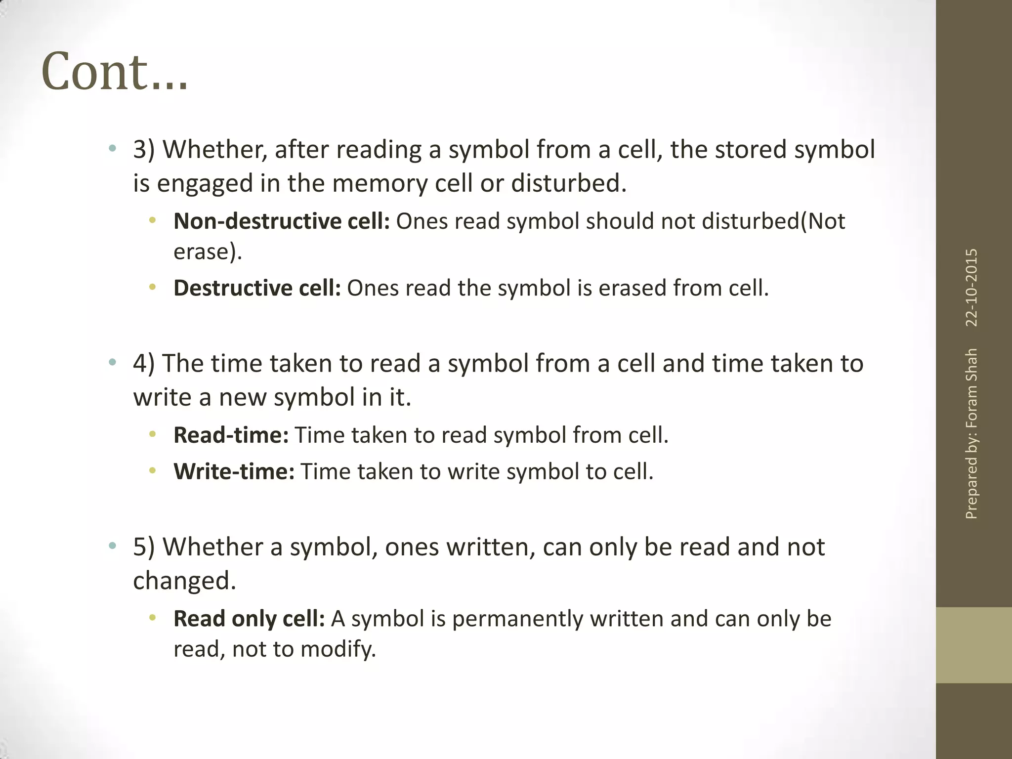 Memory Organization | Computer Fundamental and Organization | PPT