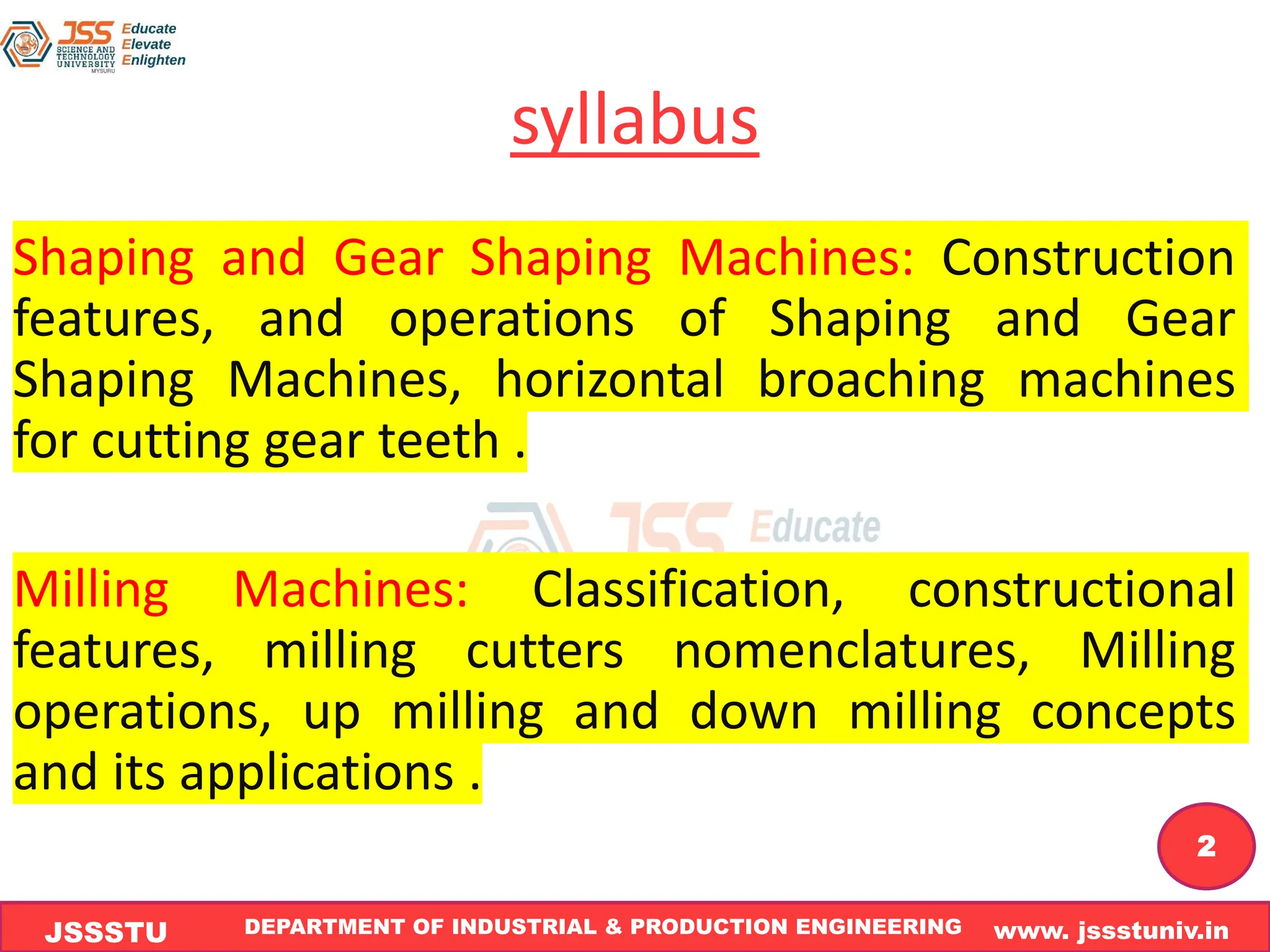 Module 4 Milling , Shaping & gear shaping.pdf