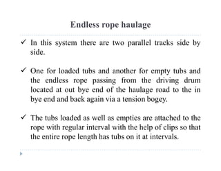Haulage system in Mines | PDF