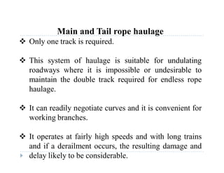 Haulage system in Mines | PDF