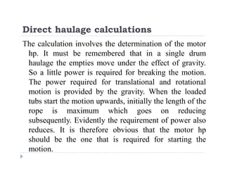Haulage system in Mines | PDF