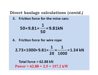 Haulage system in Mines | PDF