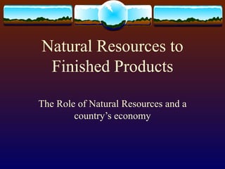 Unit 4 Natural Resources | PPT