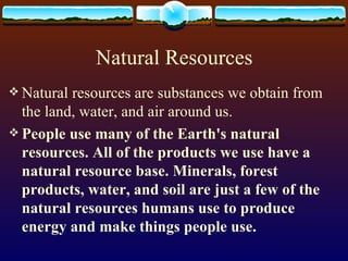 Unit 4 Natural Resources | PPT