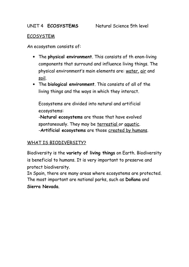 Unit 4 natural science 5th | PDF