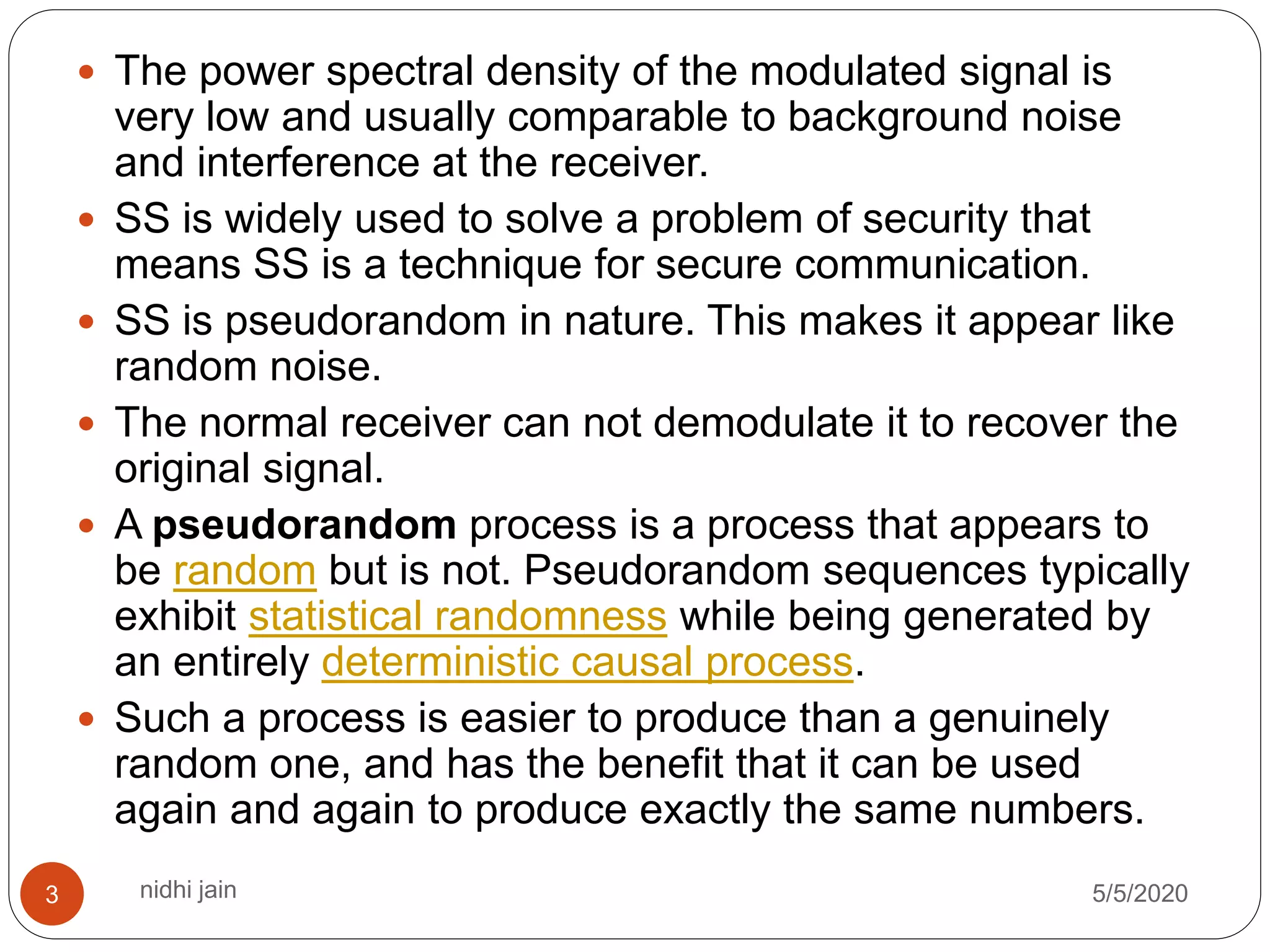 spread spectrum in digital communication | PPTX