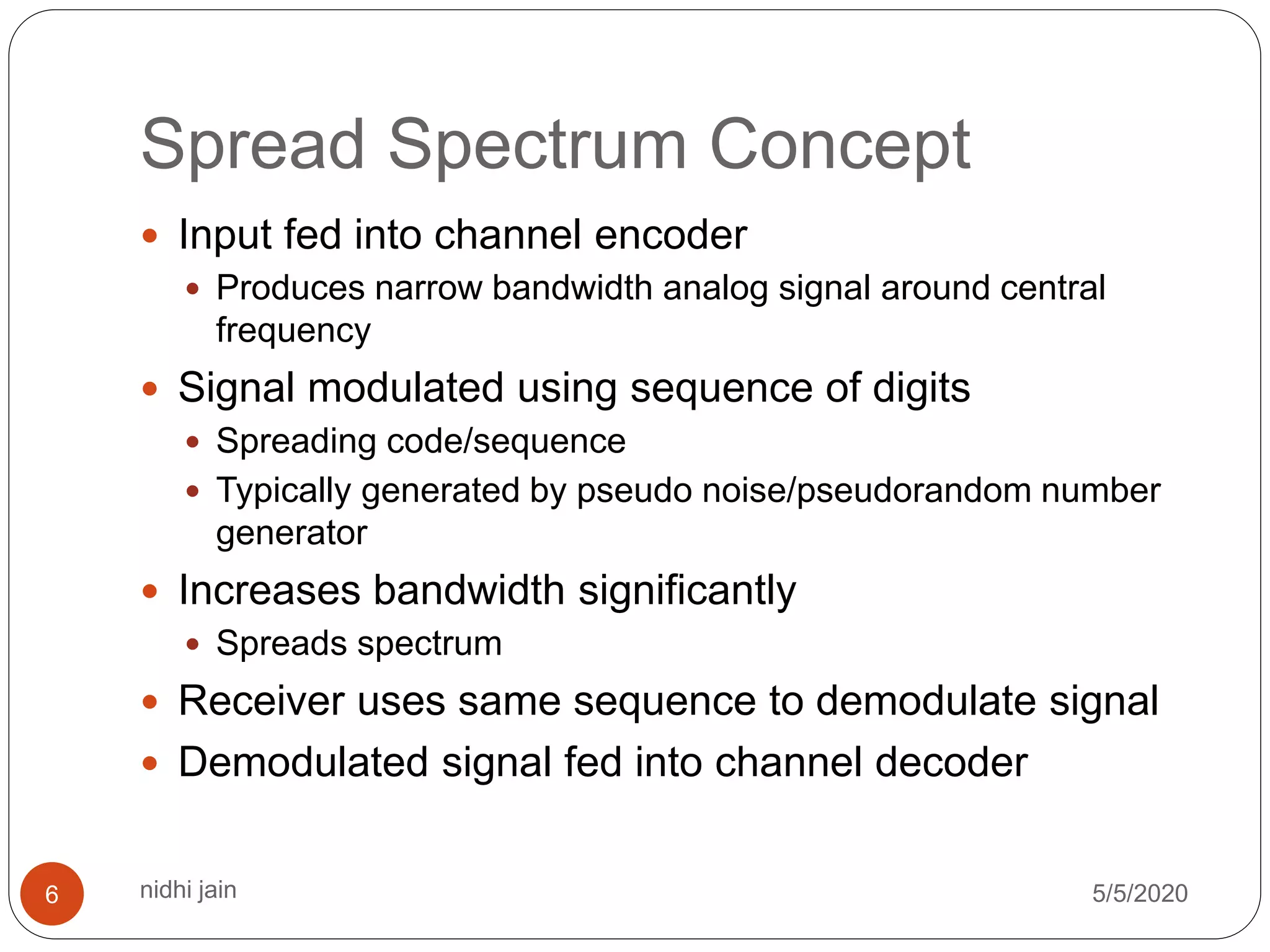 spread spectrum in digital communication | PPTX